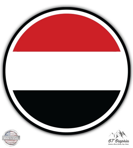 Yemen Flag - 12" Vinyl Sticker Waterproof Decal - Walmart.com