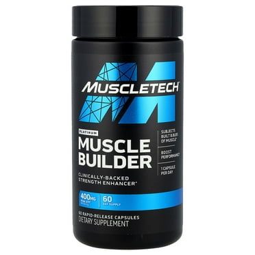 MuscleTech MASS BUILDER Pre-Workout GROWTH Supplement Pill, Clear ...