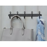 Mainstays 14 1/2 in. Wall Mounted Metal Hook Rack, 5 Single Hooks ...