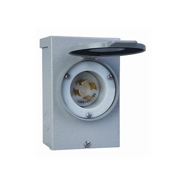 Reliance PB50 50-Amp 12,500-Watt 120/240-Volt Non-Metallic Power Inlet ...