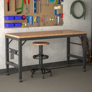 Hart 36-In W x 24-In D 5-Drawer Mobile Tool Chest Workbench W/ Wood Top ...