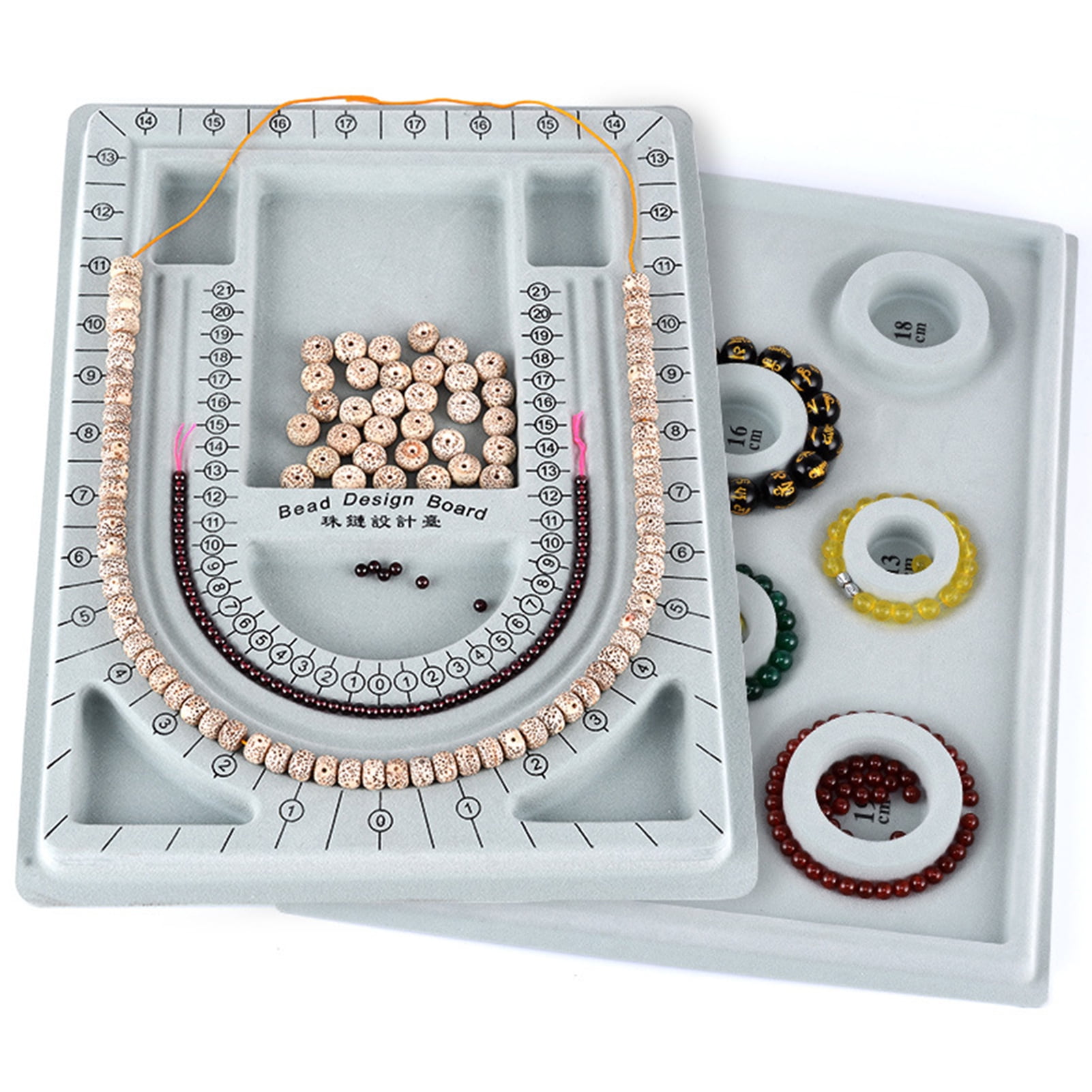 Hesroicy Jewelry Bead Board with Scale Groove Design - 3 U-Shaped ...