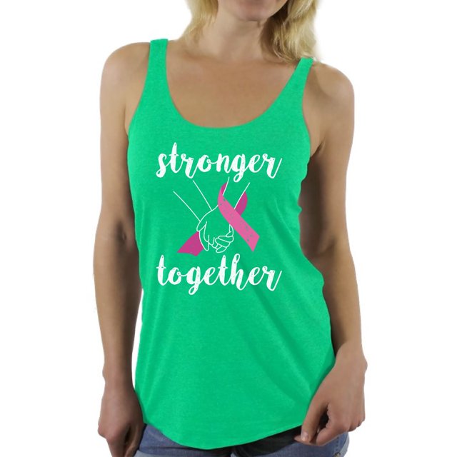 Awkward Styles Breast Cancer Awareness T Shirt Stronger Together