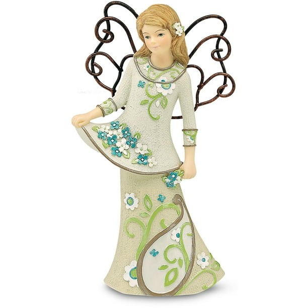 Pavilion - 5 Little Girl Angel Figurine Holding Flowers 5.5" - Walmart ...