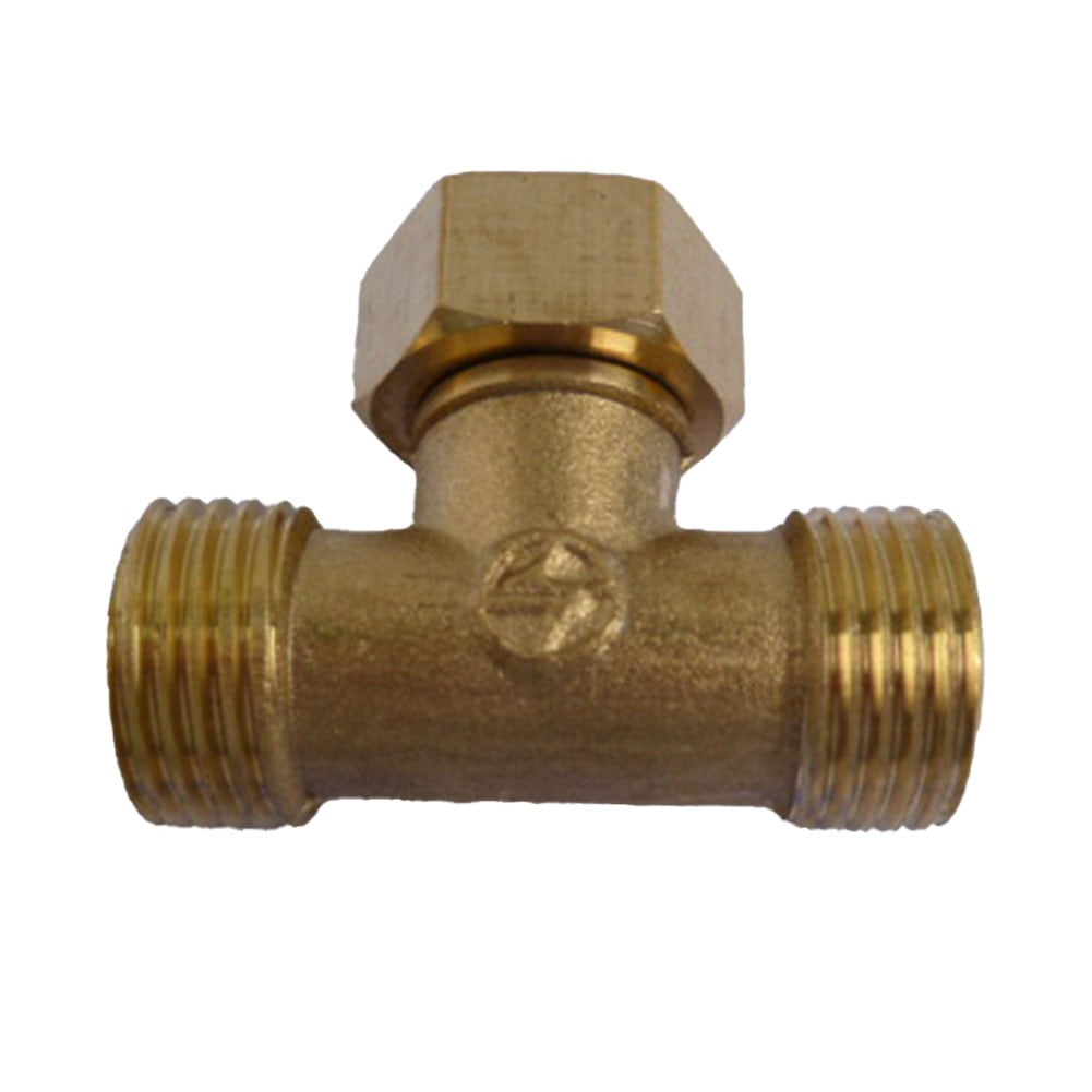 Fule 1/2 inch Brass Tee Threaded Connector Garden Hose 3 Way Brass Fittings - Walmart.com