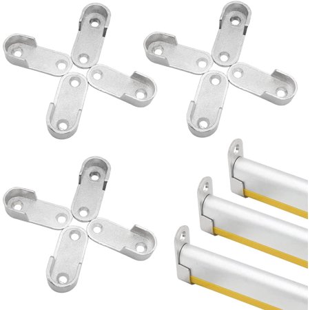 Xizioo 12 Pack Wardrobe Rod Brackets Zinc Alloy Wardrobe Brackets ...