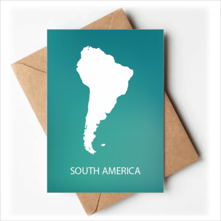 South America Continent Outline Map Greeting Cards You are Invited ...
