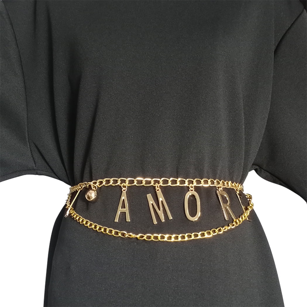 Click here for Bangcool Waist Chain Layered Letter Metal All-Matc... prices