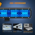 Nilight 12Inch LED Light Bar Blue Triple Row 240W Spot & Flood Combo 30000LM Driving Boat Led ...