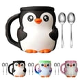 Whimsically Ice Cream Container Organizers Penguins Theme Double Spoon ...