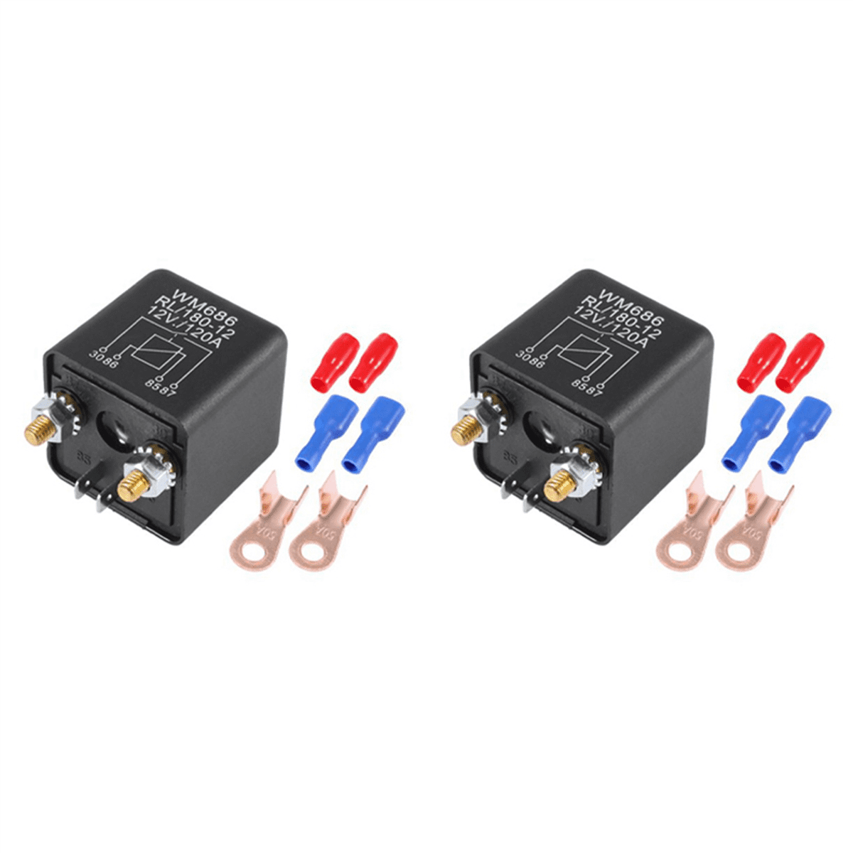 2X WM686 DC 12V Relay Battery Isolating Relay 12V / 120A Load for Car ...