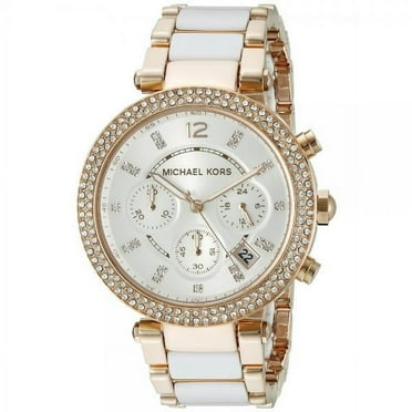 Michael Kors Original Women's Parker Chronograph Wrist Watch, Gold-Tone ...