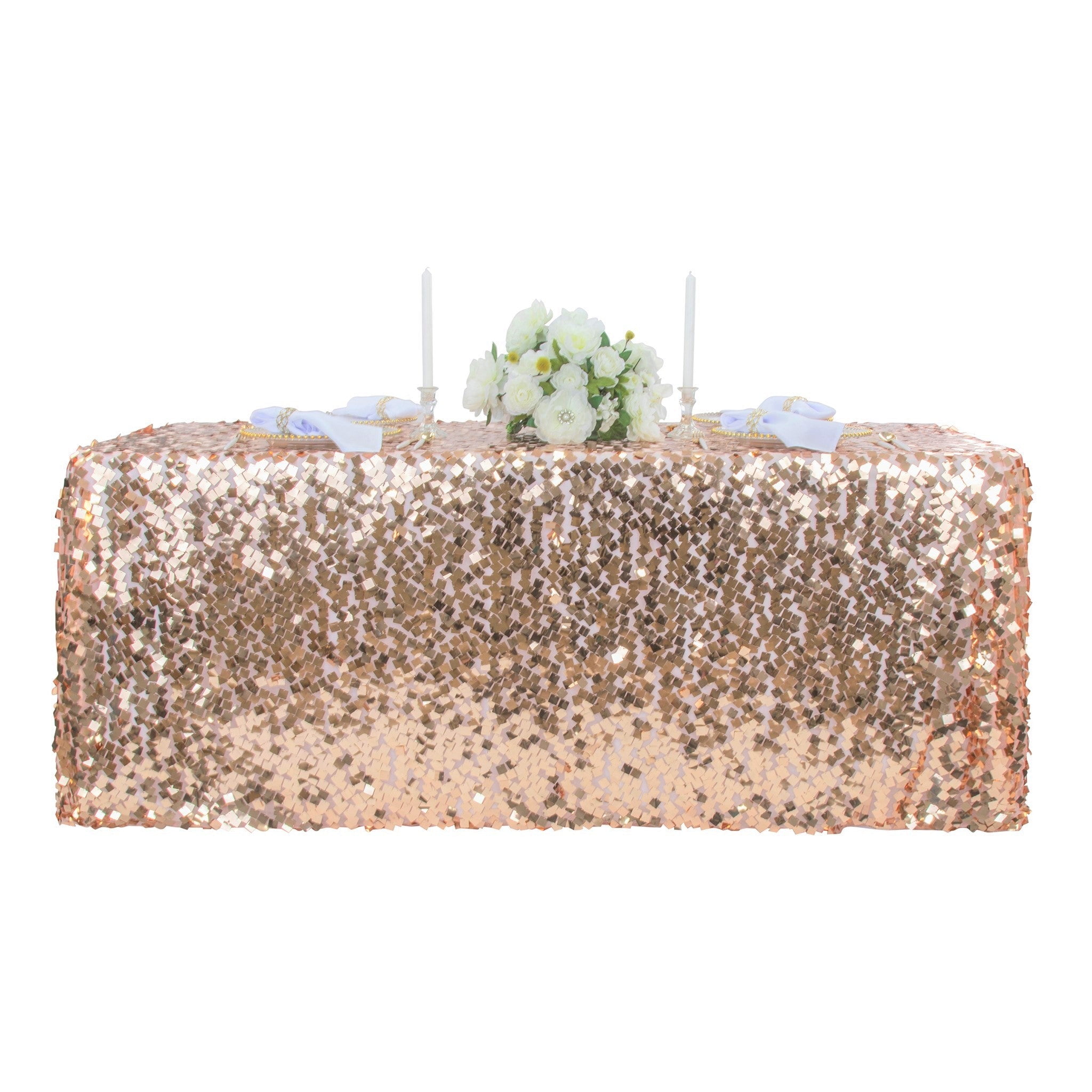 Rectangular Tablecloth Payette Sequin table cover Seamless 90"x132 ...