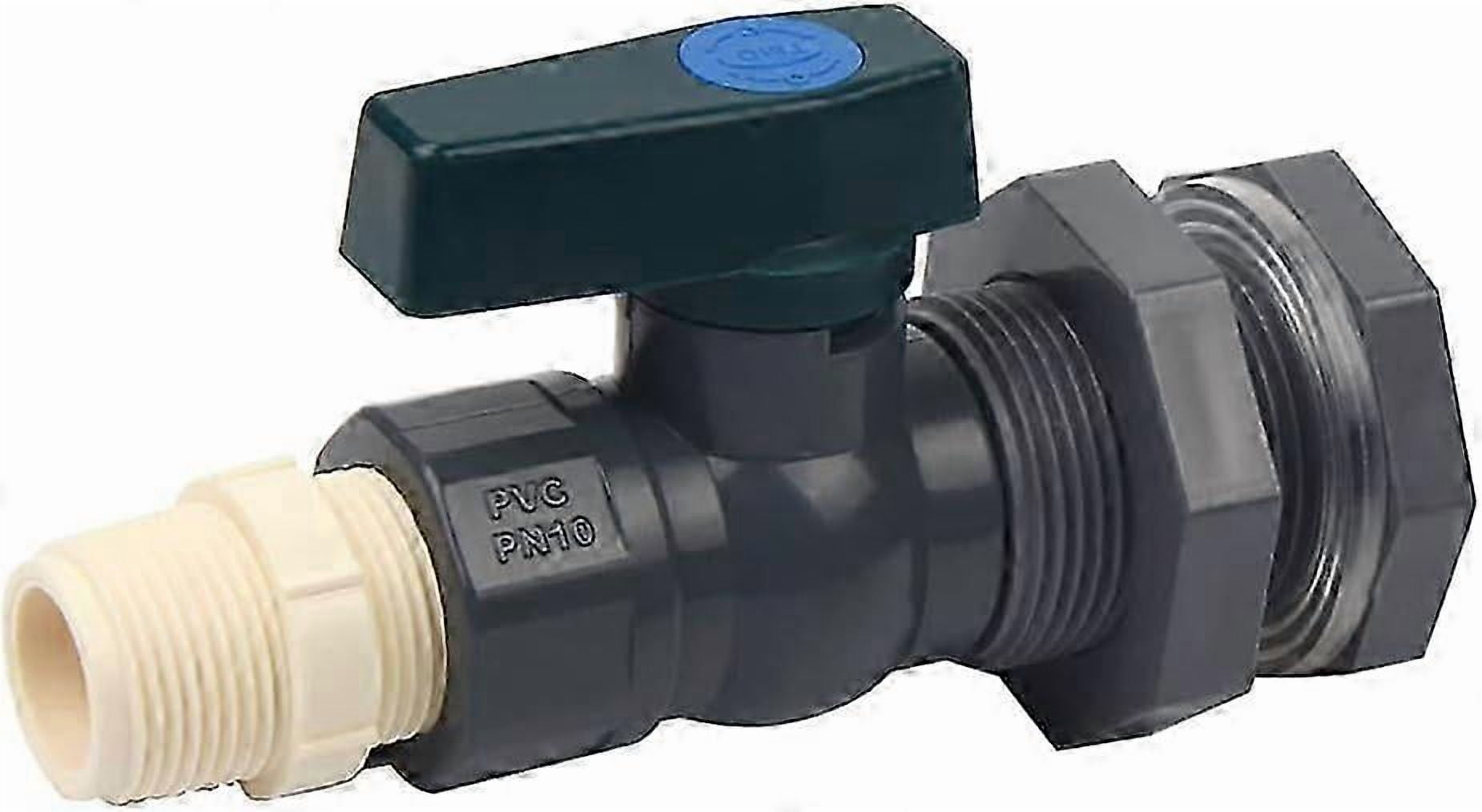 Connector PVC Water Tanks 3/4 Inch PVC Rain Barrel Faucet with Bulkhead ...