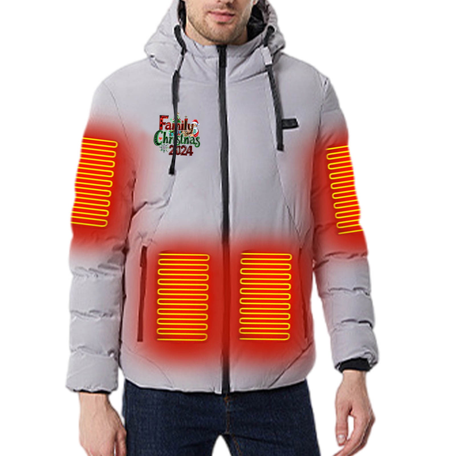 Fiudx Abrigo Calefactual, Chaqueta Térmica para Hombre, Elegante Camisa ...