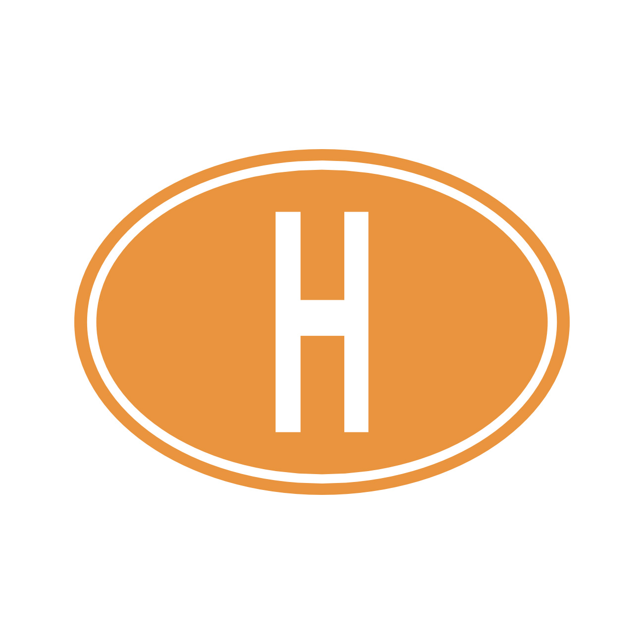 Hungary Oval Sticker Decal Die Cut - Self Adhesive Vinyl - Weatherproof ...