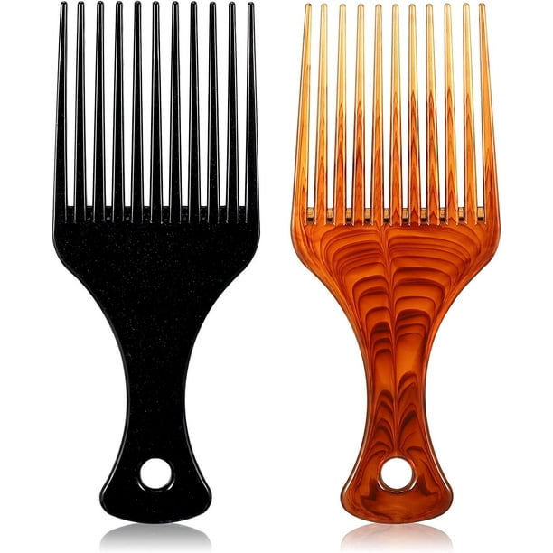 SHENMO 2 Piece Afro Comb Anti-static Afro Hair Brush Afro Comb Wide ...