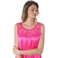 Venice Women's Silky Looking Nightgown w Sequins & Ribbon Roses 40N ...