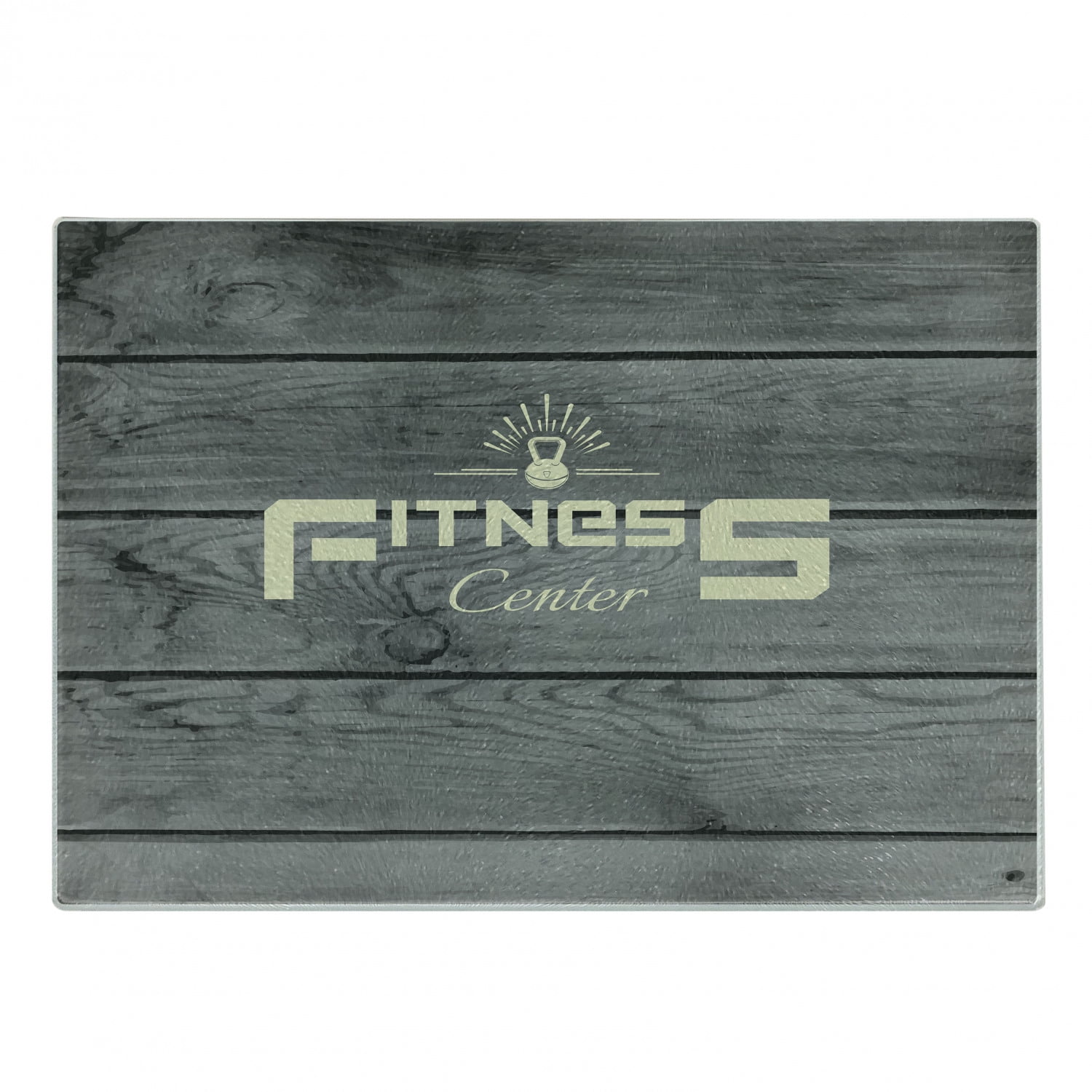 Fitness Cutting Board, Fitness Club on Wooden Planks Backdrop Aerobics ...