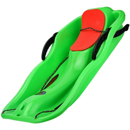 Large Toboggan Snow Sled with Brakes and Cushions for Adults and Kids ...