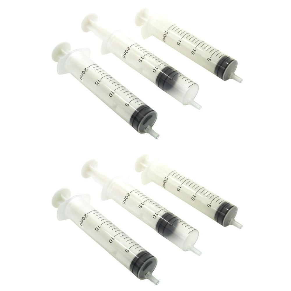 6 Plastic Syringe Liquid Lubricant Measuring Tool 20 ml - Walmart.com ...