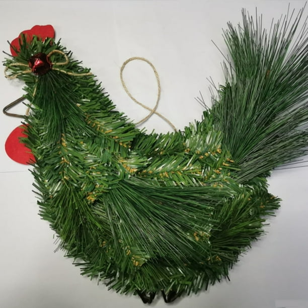 POINTERTECK Green Leaves Chicken Wreath Natural Handmade Artificial ...