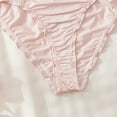 ATOYSOY Ruched Satin Bikini Briefs With Bow Detail Soft Fabric Delicate ...