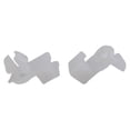 100 Pcs White Plastic Door Lock Rod Clips 8mm Hole Size Car Fastener ...