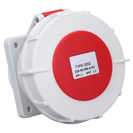 Industrial Socket, PP Flame Retardant Housing Power Socket 3 Phase 5 ...