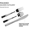Plastic Cutlery Silverware Extra Heavyweight Disposable Flatware, Full ...