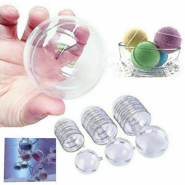 15pcs Clear Ball Baubles Sphere Empty Fillable Christmas Tree Ornament ...