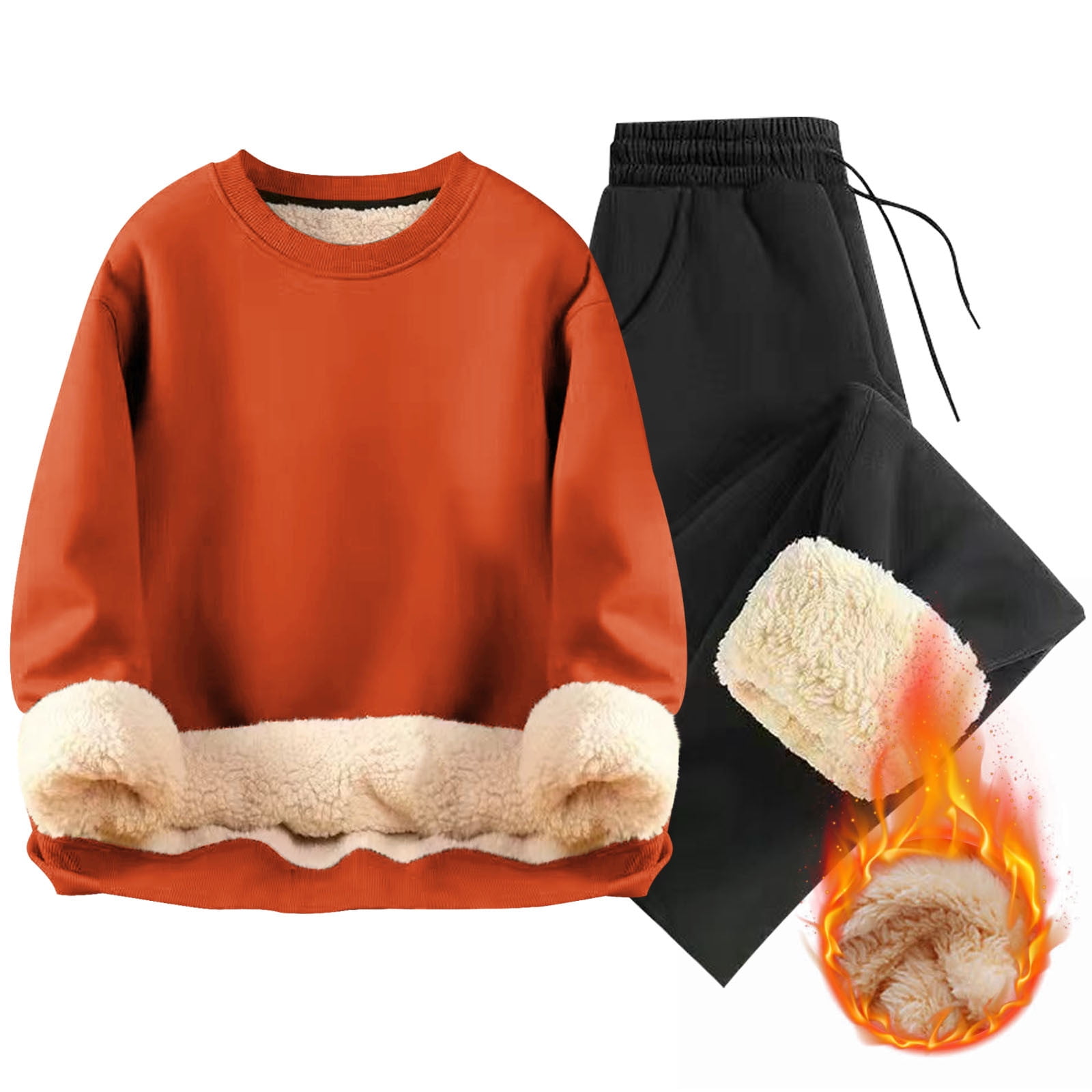 Fashion Men's Casual Solid Color Drawstring Trouser Keep Warm Long ...