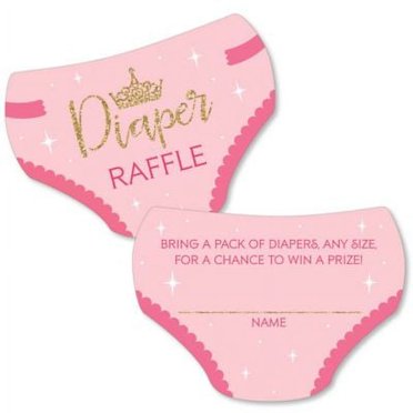 Big Dot of Happiness Woodland Creatures - Diaper Shaped Raffle Ticket ...