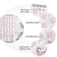 60x72 Inch Shower Curtains for Bathroom, Pink Coastal Fabric Bath ...
