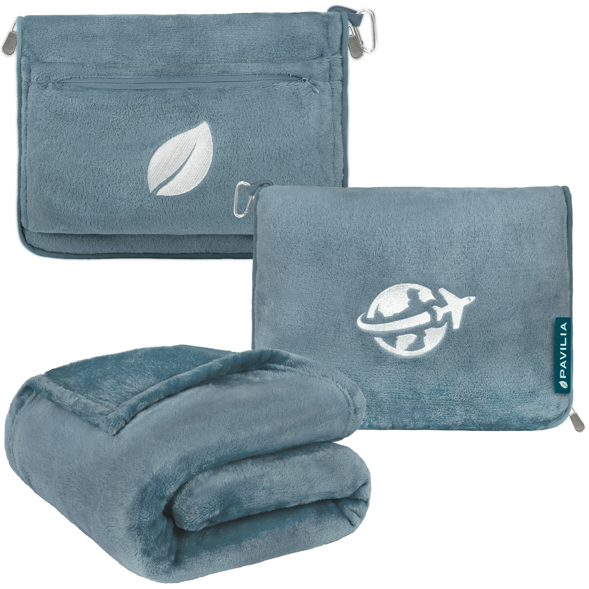 Click here for Pavilia Travel Blanket And Pillow Set  Airplane Bl... prices