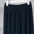 DeHolifer Womens Pants Striped Wide Leg Elastic Waisted Solid Color ...