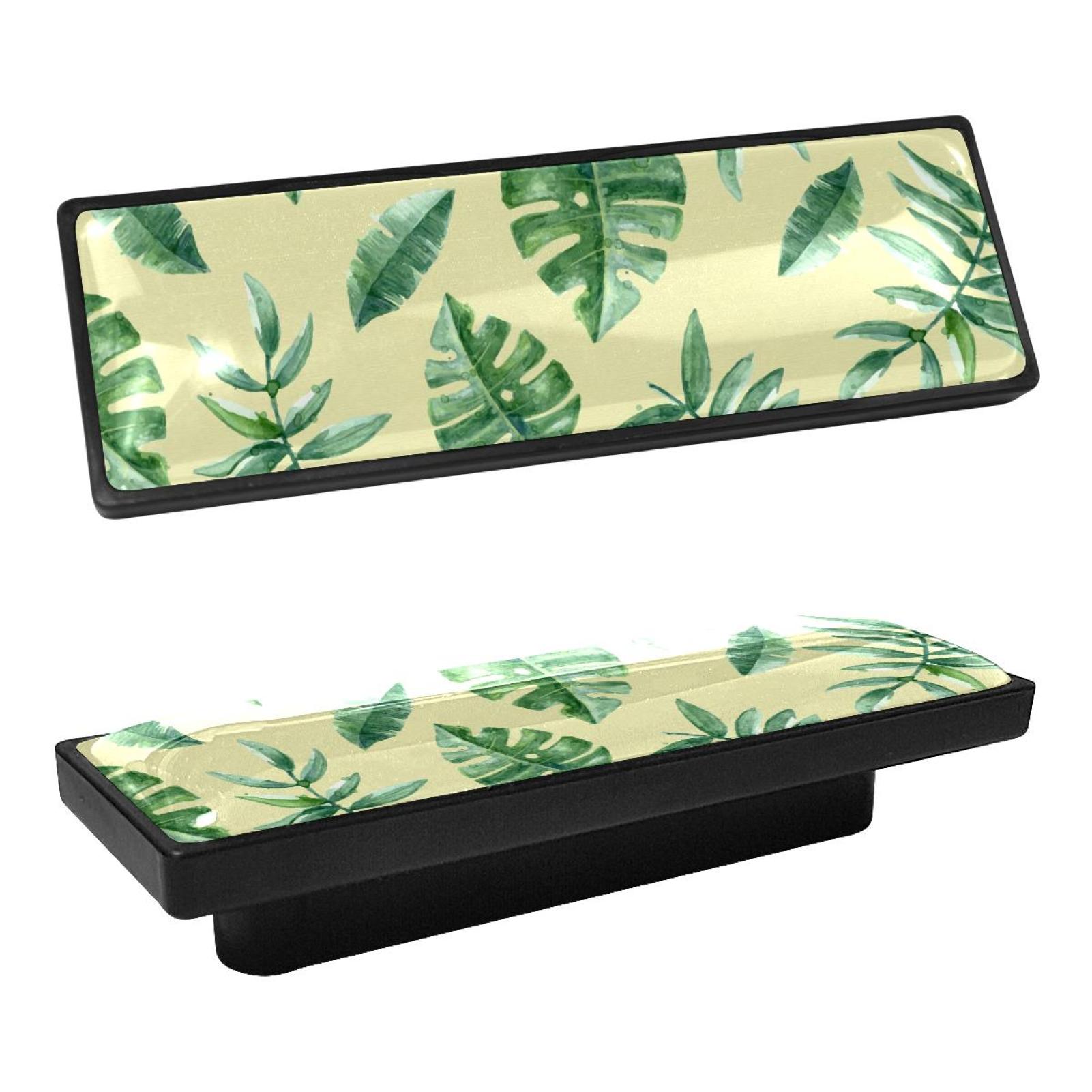 4 Pcs Rectangle Cabinet Handle Cupboard Knob Drawer Pulls Handle Leaf ...