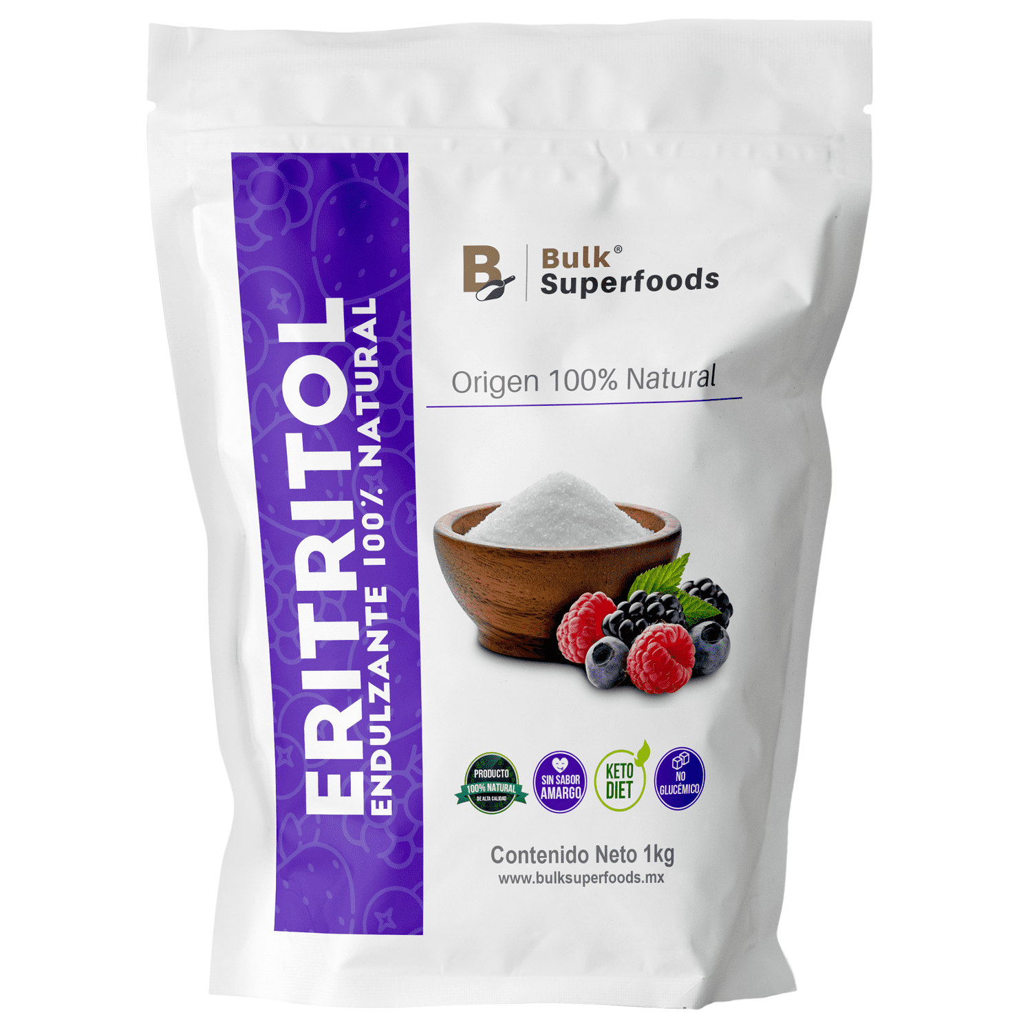 Eritritol BULK SUPERFOODS edulcorante natural 1kg | Bodega Aurrera en línea