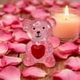 Generic Cute Mini Heart Bear Figurine For Day Transparent Resin Office ...