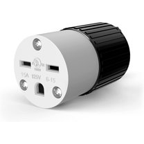 Hubbell HBL61CM64 Compact Gray Nylon Weatherproof Panel Mount Inlet ...