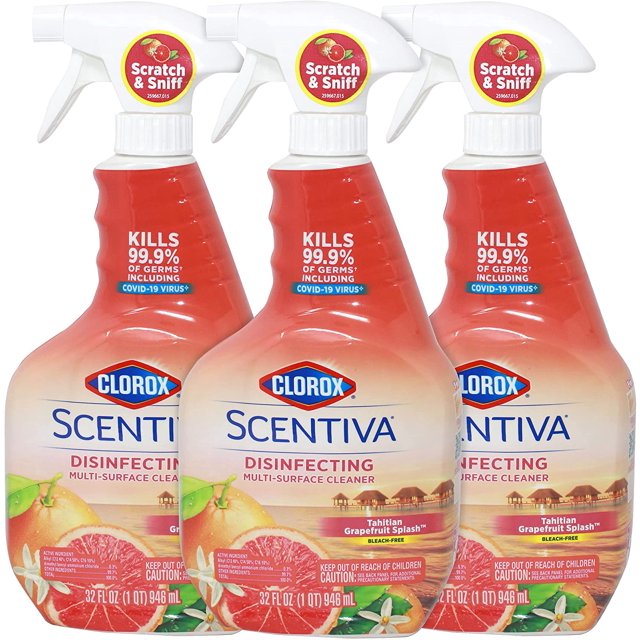 Clorox Scentiva Multi Surface Cleaner Tahitian Grapefruit Splash Bleach ...