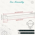 2 Pack Bath Towel Bars, Matte Black 24-Inch Bathroom Towel Rail Square ...