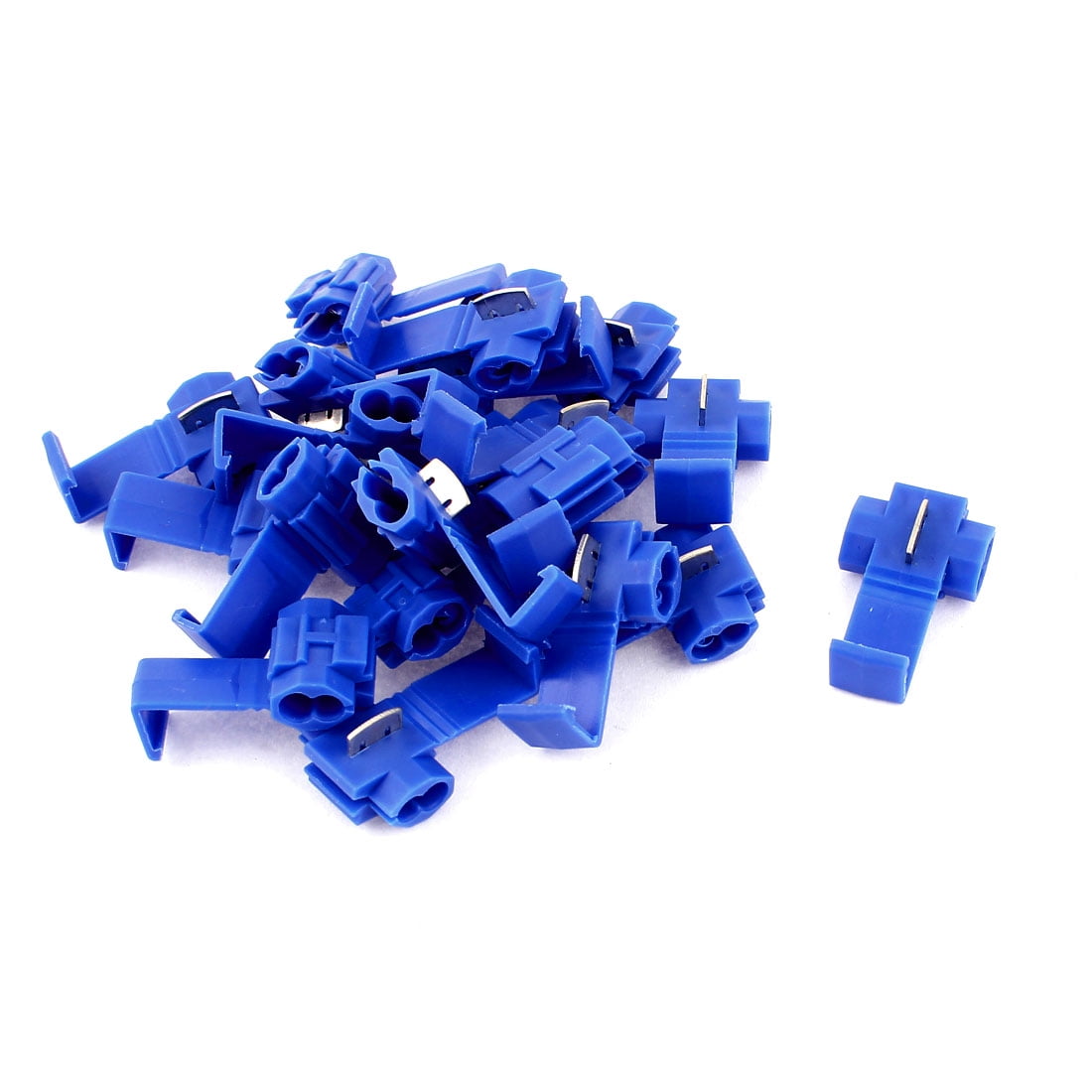 20 Pcs Blue Cable Connectors Quick Splice 18-14AWG Lock Wire Terminals ...