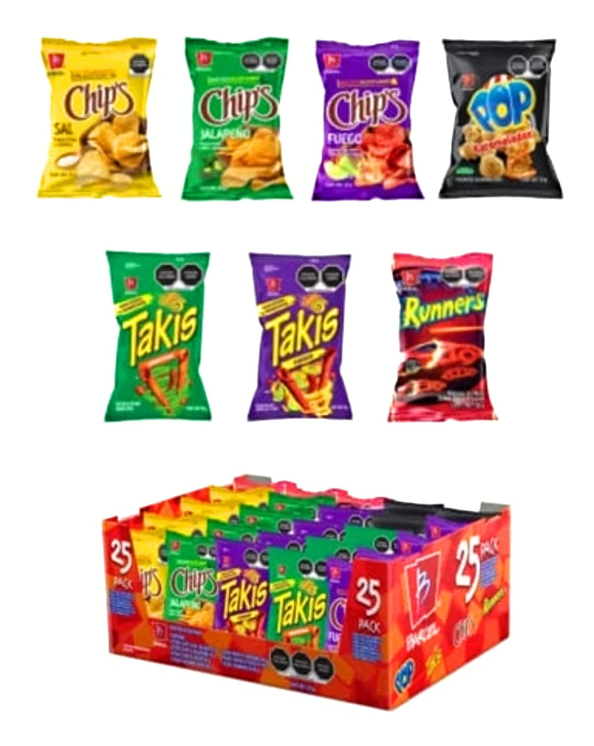 Takis Fuego Barcel Variety 25pack. Chips Fuego - Takis fuego - Takis ...