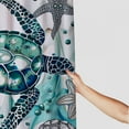 Orinice Sea Turtle Shell Bathroom Shower Curtain Sets With Rugs