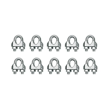 Xizioo 10 Pieces M2 Stainless Steel Wire Rope Cable Clip Clamp Wire ...