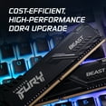 Kingston FURY Beast 16GB (2x8GB) 3600MT/s CL17 DDR4 Desktop Memory KF436C17BBK2/16 - Walmart.com