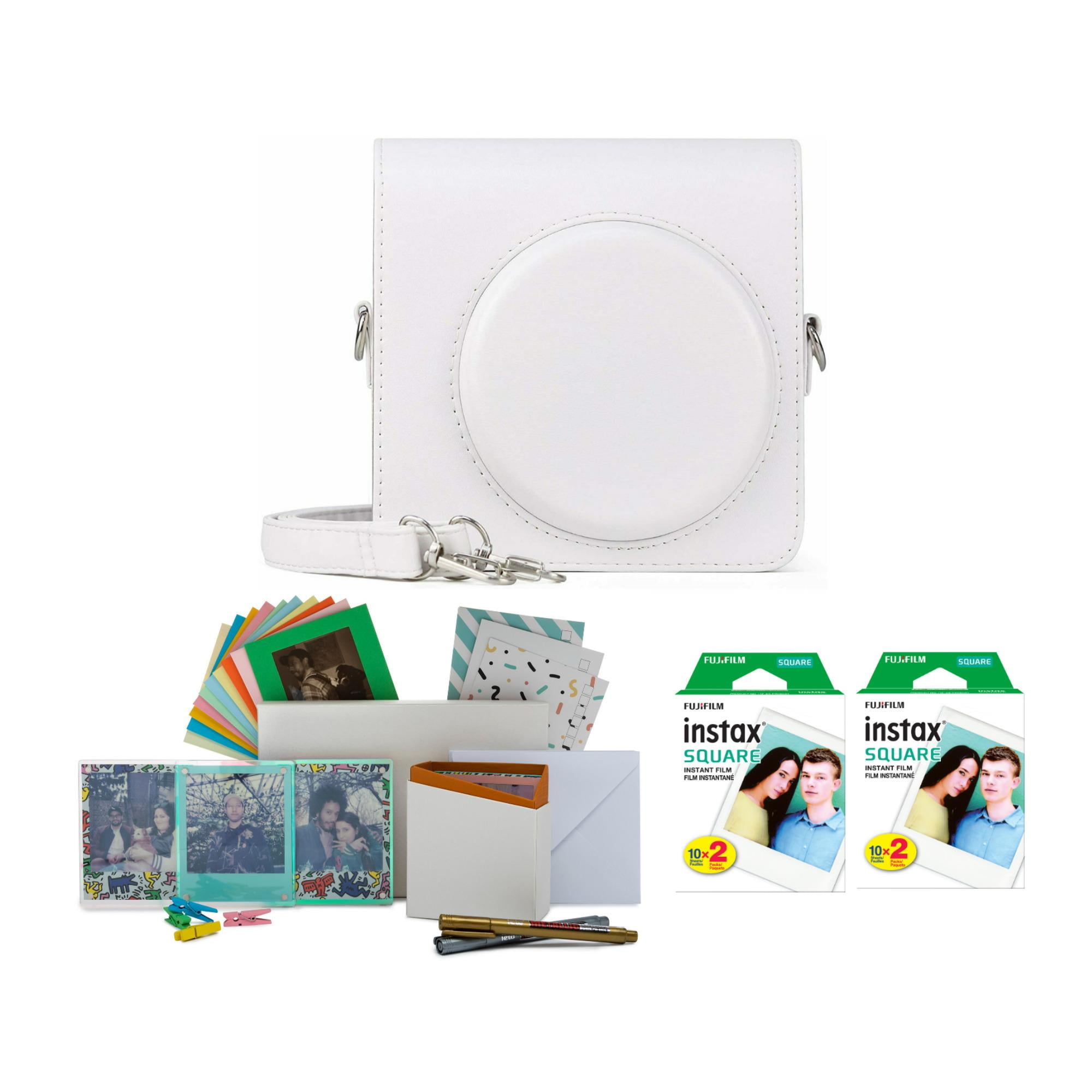Fujifilm Instax Square Film Twin Pack (40 Exposures) with Case and ...