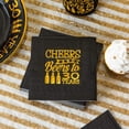 Cheers to 30 Years 30th Birthday Napkins Black and Gold 30th Brithday ...