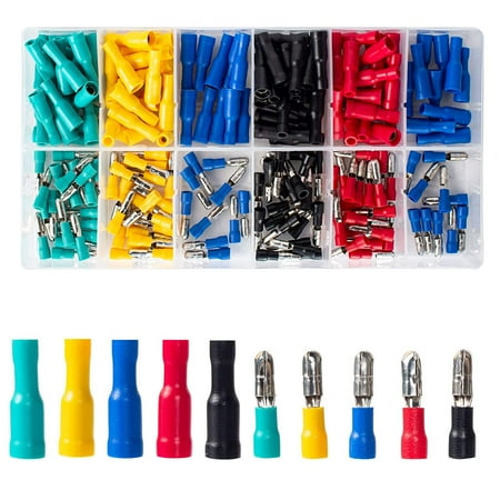 200 PCS Bullet Terminals Wire Connectors Female & ale Bullet Butt ...